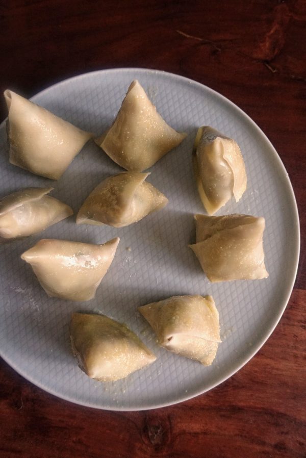 Easy Vegetable Samosas (using Egg Roll Wrappers) - meetandeats
